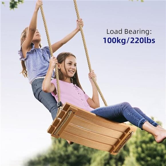 Toys | Wood Tree Swing Seatindoor Outdoor Rope Wooden Swingset For Children Adult Kids | Poshmark